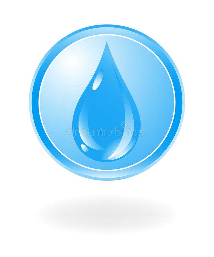 Het symbool van het water vector illustratie. Illustration of daling ...