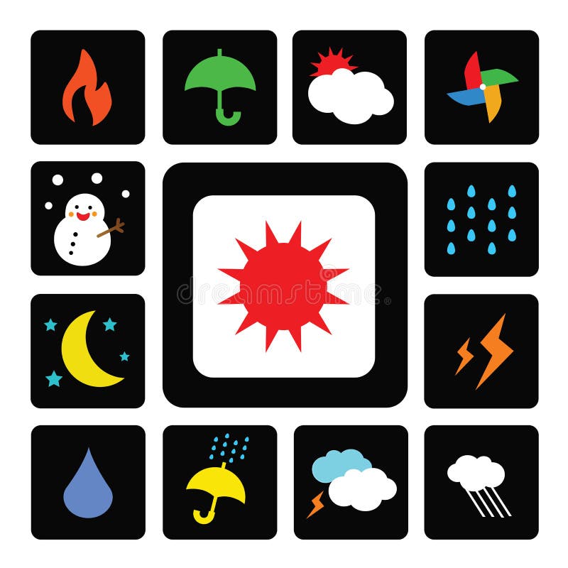 Weersymbool vector illustratie. Illustration of onweersbui - 29422414