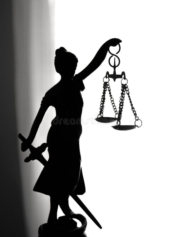 Het Symbool Van Het Metaalstandbeeld Van Rechtvaardigheid Themis Stock ...