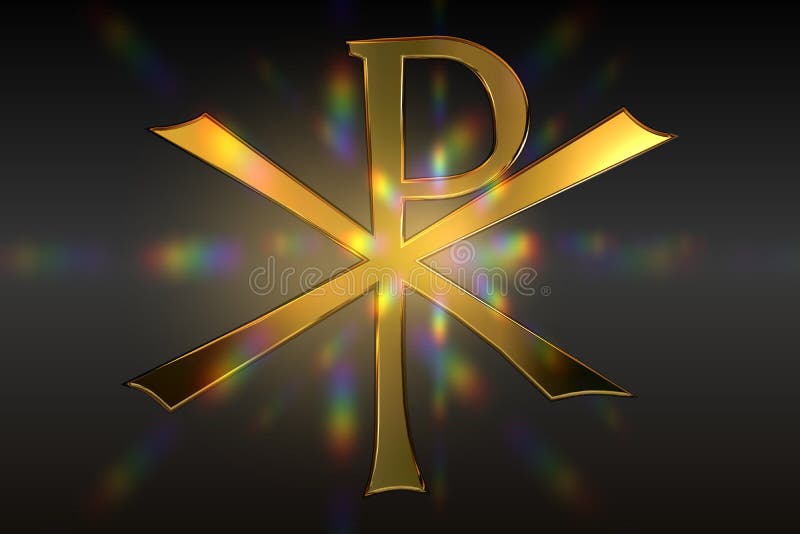Het Symbool Van Rho Pax Christi Van De Chi Stock Illustratie ...