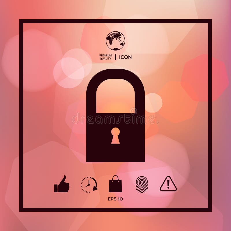 Het Symbool Van Het Slotpictogram Vector Illustratie - Illustration of ...