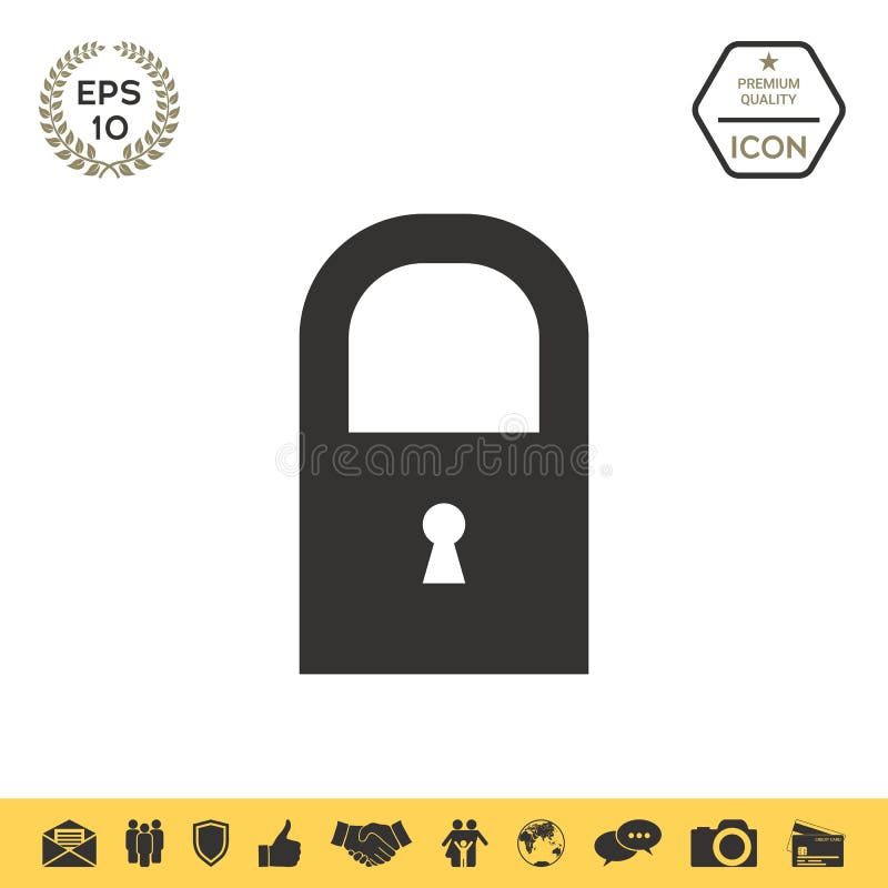 Het Symbool Van Het Slotpictogram Vector Illustratie - Illustration of ...