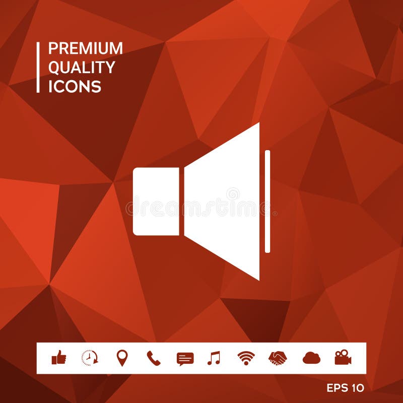 Het Symbool Van Het Volumepictogram Vector Illustratie - Illustration ...