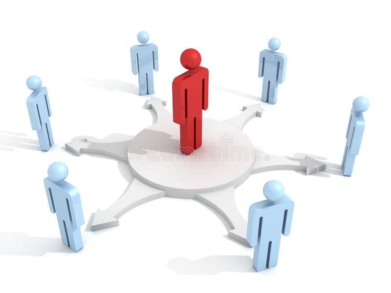 Het Teamleider Van Het Concept in Centrum Van Bedrijfs 3d Mensengroep ...