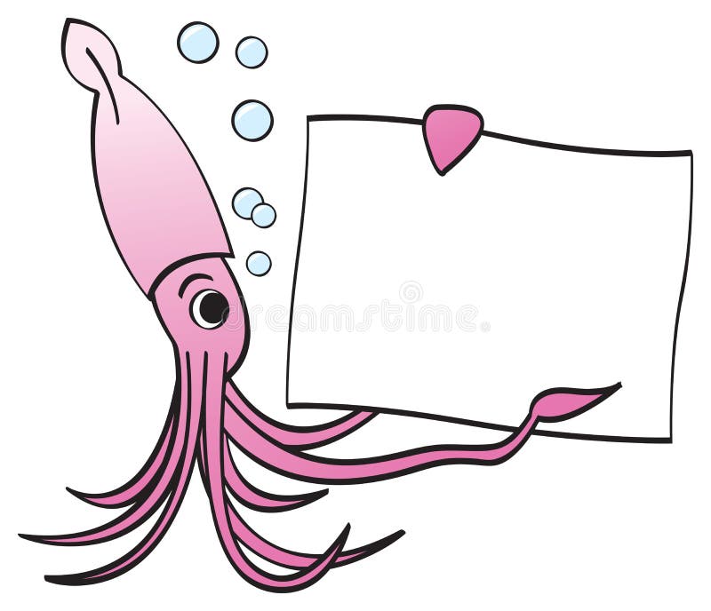 Het Teken En Het Richten Van De Holding Van De Pijlinktvis Vector ...