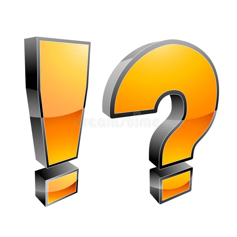 Het Teken En Het Vraagteken Van De Uitroep Stock Illustratie ...