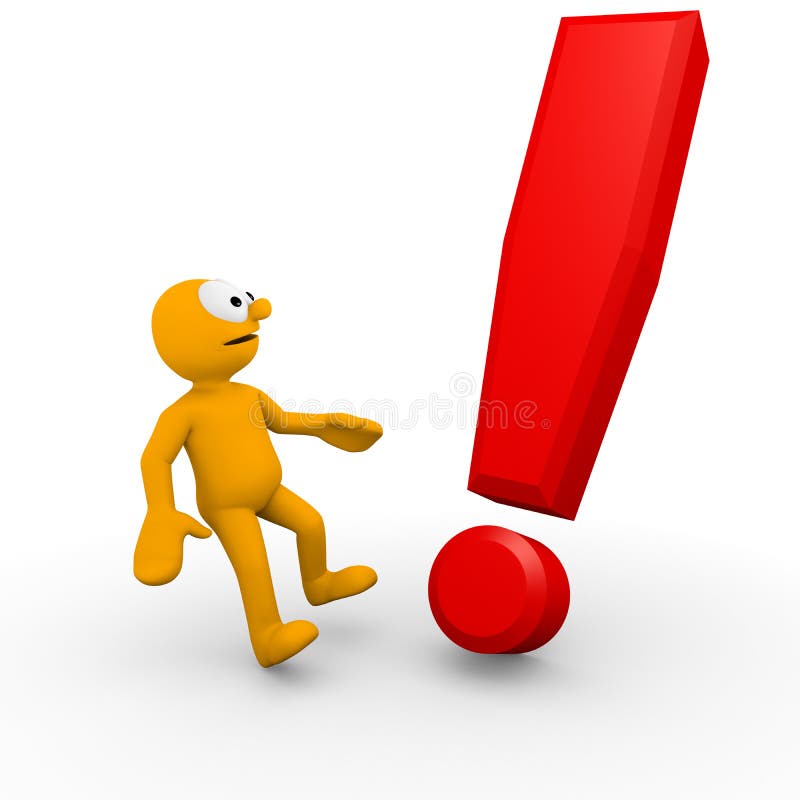 Het Teken van de uitroep stock illustratie. Illustration of blaasbalg ...