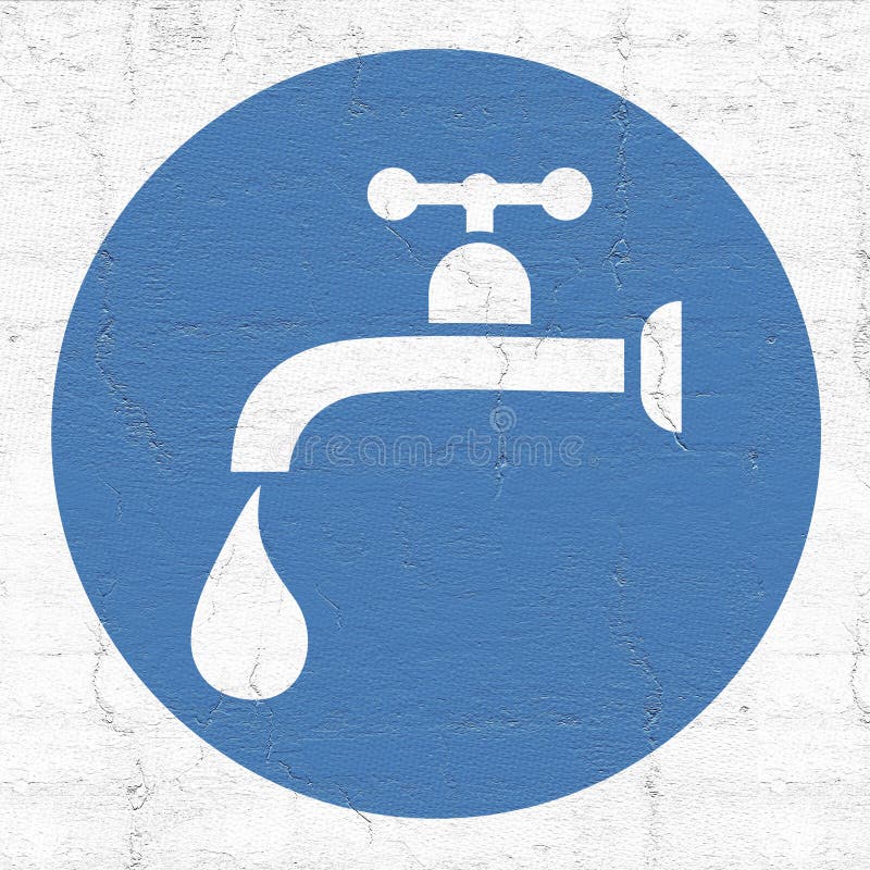 Het Teken Van De Waterkraan Stock Illustratie - Illustration of ...