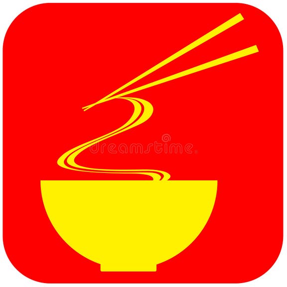 Het Teken Van Het Voedsel Van De Noedel Vector Illustratie ...