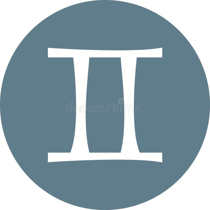 Het teken van Tweeling stock illustratie. Illustration of teken - 96371005