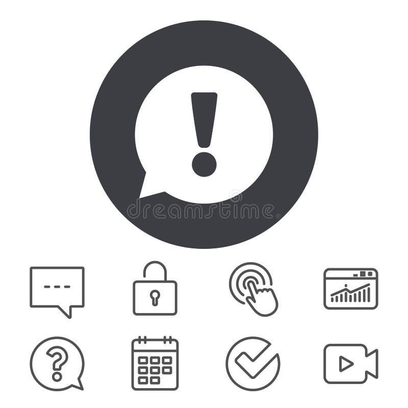 Het Tekenpictogram Van Het Uitroepteken Het Symbool Van De Aandacht ...