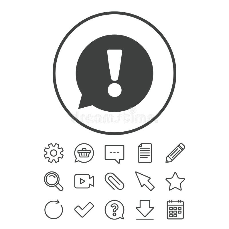 Het Tekenpictogram Van Het Uitroepteken Het Symbool Van De Aandacht ...