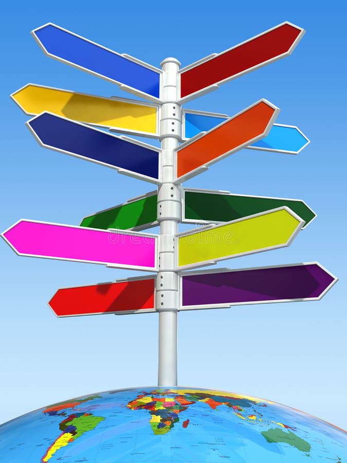 Bestemmingsteken, Eindpunt, Die Tot Het Verschillende Pictogram Van De ...