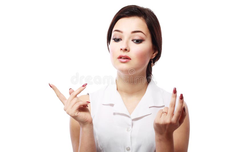 Het tellen op handen stock afbeelding. Image of dame - 37705641