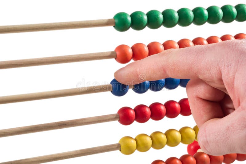 Het telraam van Colorated stock foto. Image of vinger - 30248880