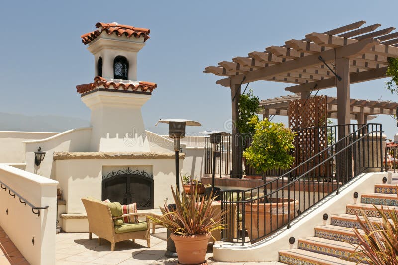 Het Terras Van De Toevlucht Stock Afbeelding - Image of toevlucht ...