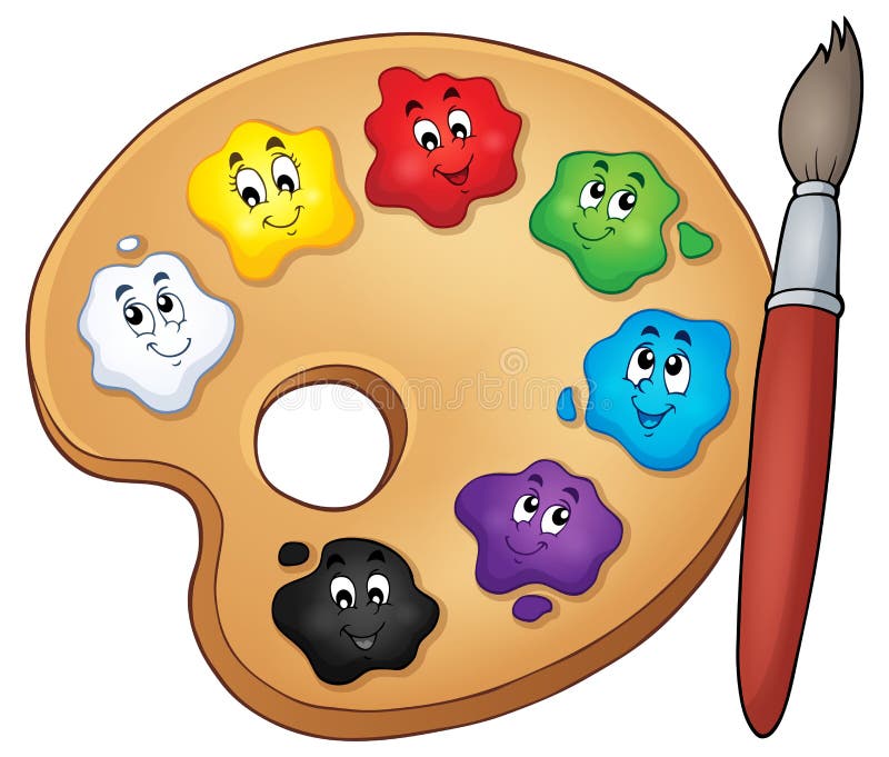 Verfpalet Vector Kunst Palet Pictogram .ai Royalty Free Stock Vector