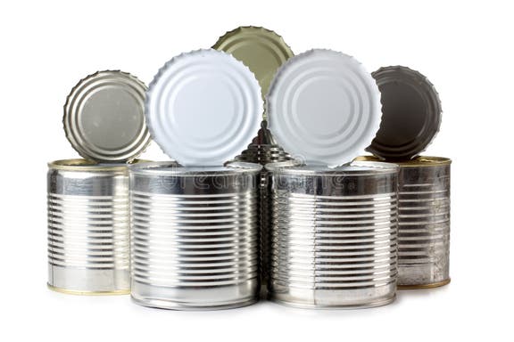 Het tin van het metaal stock afbeelding. Image of verpakking - 23107409