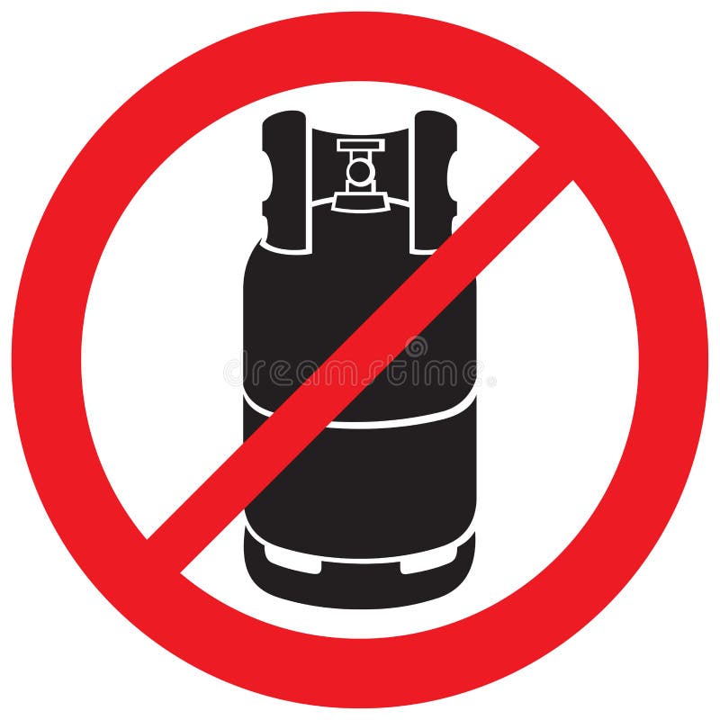 Het Toegestane Niet Teken Van De Propaangasfles Vector Illustratie ...