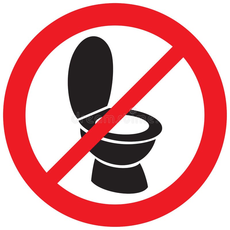 Het Toegestane Niet Teken Van De Toiletkom Vector Illustratie ...