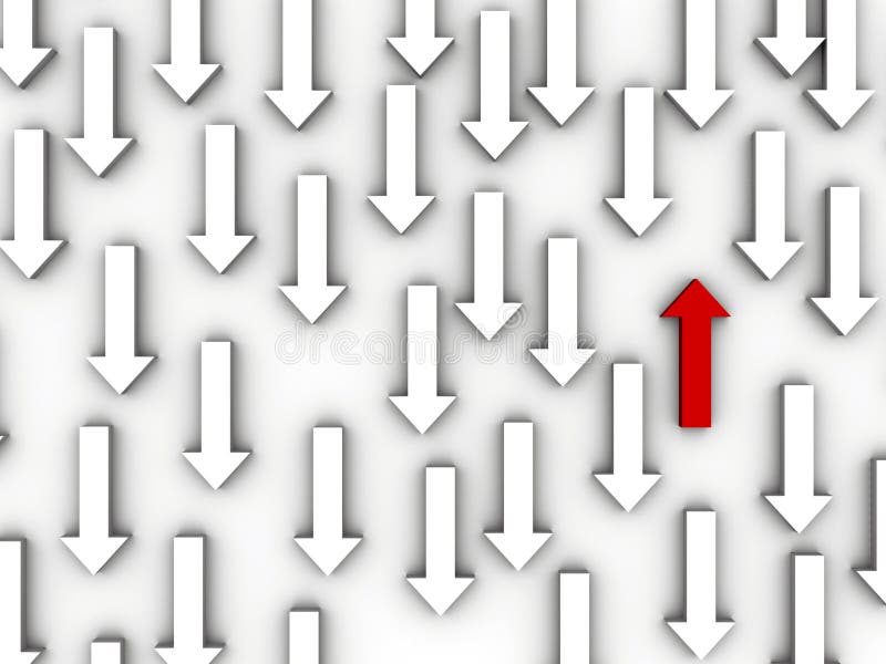 Het toenemen pijl stock illustratie. Illustration of ideeën - 5407505