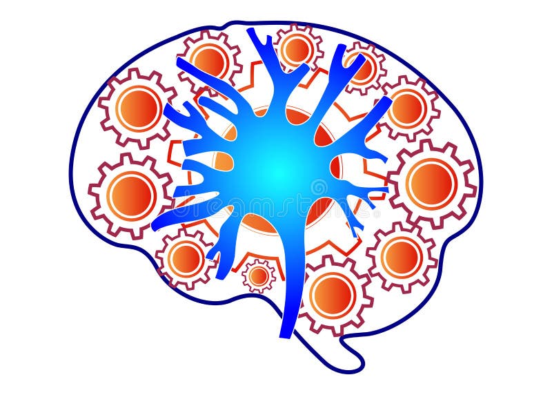 Het toestel van hersenen vector illustratie. Illustration of ...