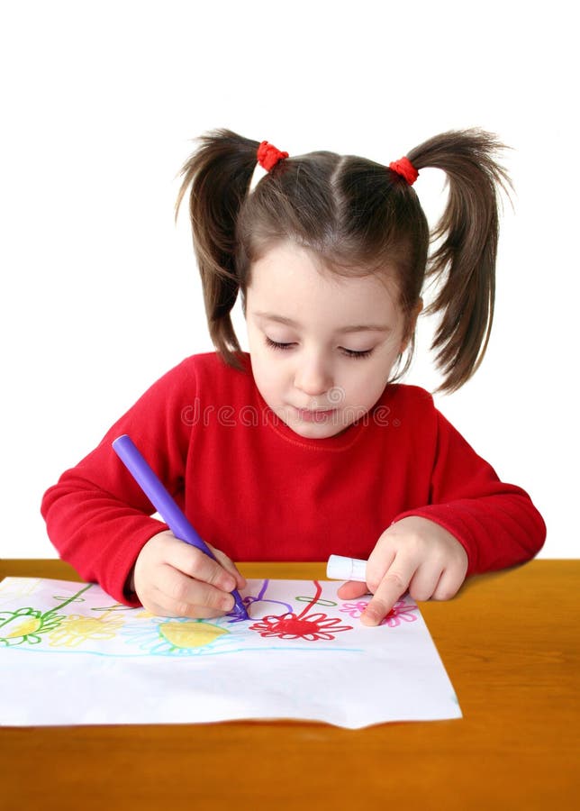 Het trekken van 3 stock foto. Image of grappig, peuter, hobby - 80396