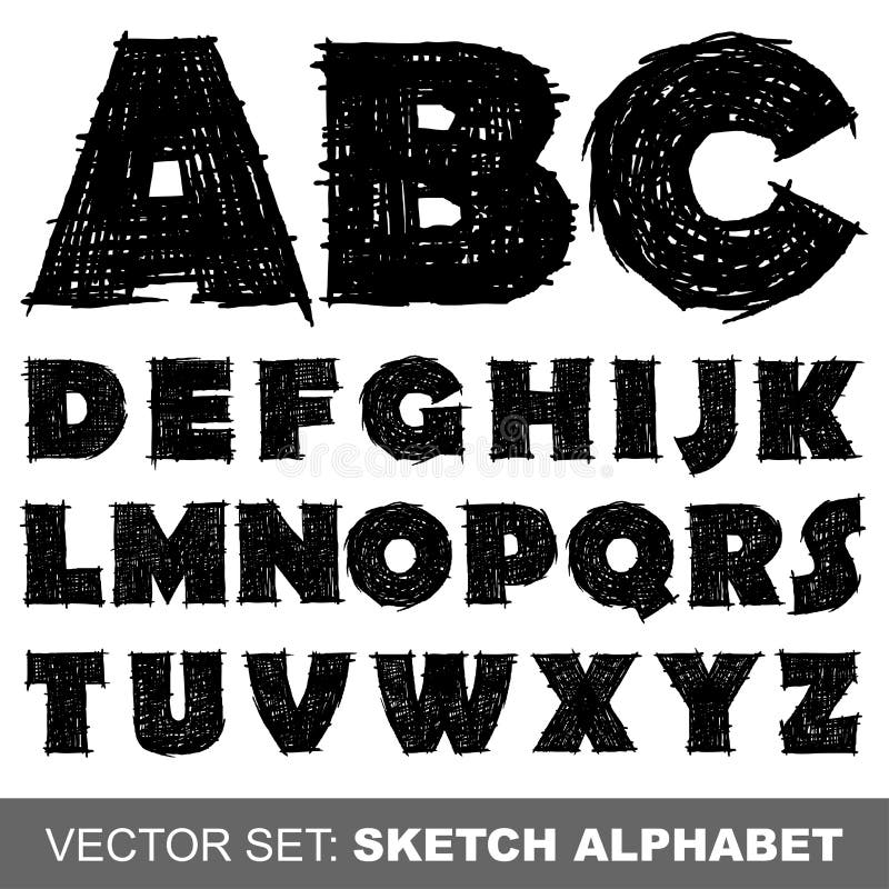 Het Vector Alfabet Van De Schets Vector Illustratie - Illustration of ... Het Vector Alfabet Van De Schets Vector Illustratie - Illustration of ...