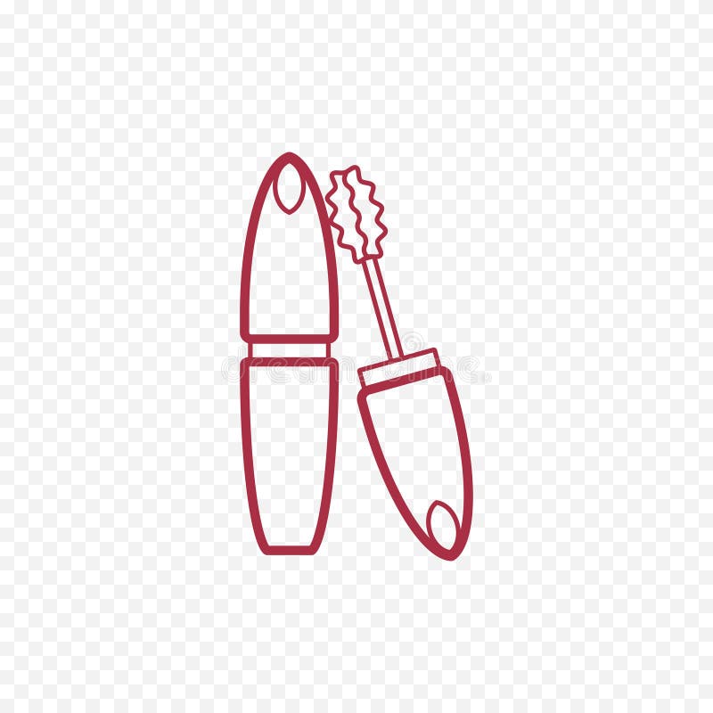 Het Vector Kosmetische Pictogram Van De Mascara Dunne Lijn Vector ...