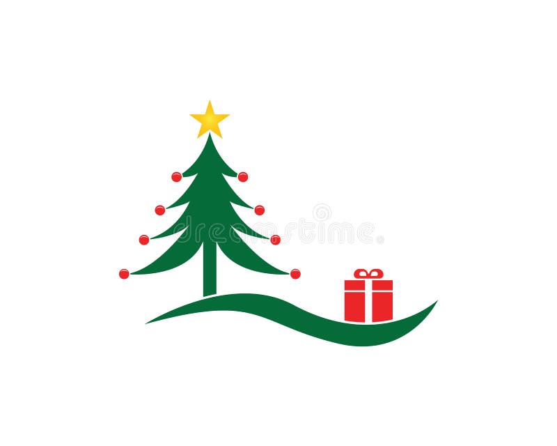 Vector van het kerstlogo vector illustratie. Illustratie bestaande uit ...