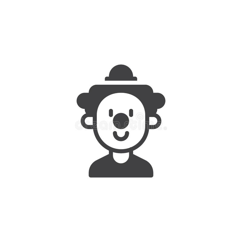 Clown-facelijn pictogram vector illustratie. Illustration of glimlach ...