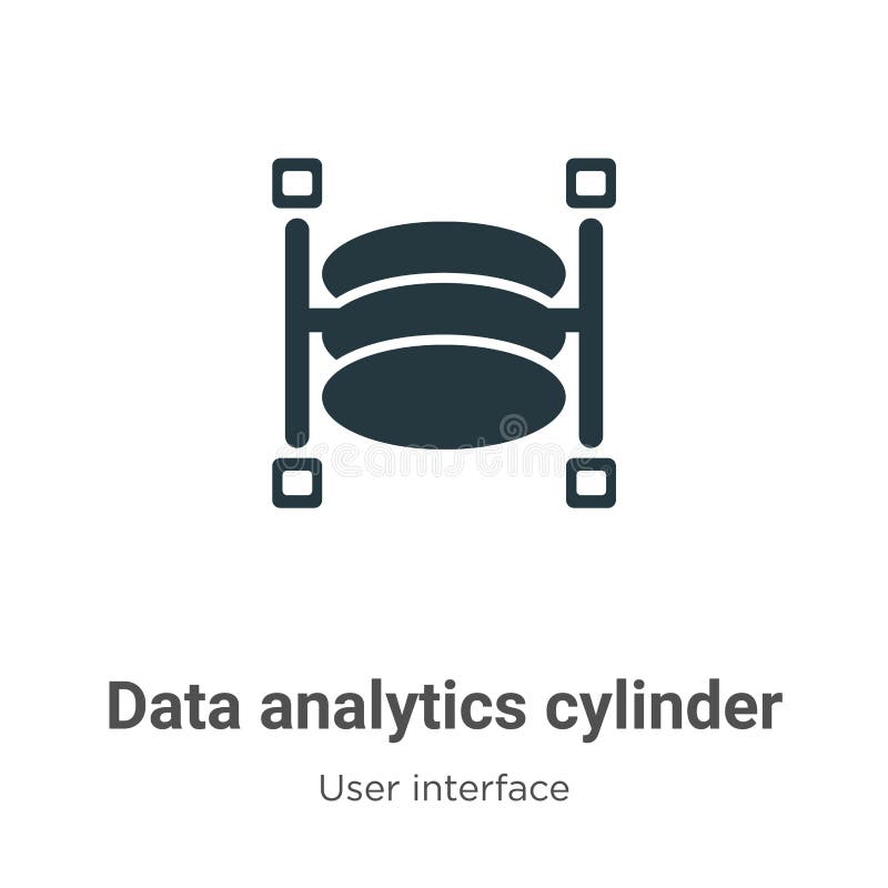 Cilder Dat Vectorpictogram Op Witte Achtergrond Flat Vector Cilinder ...