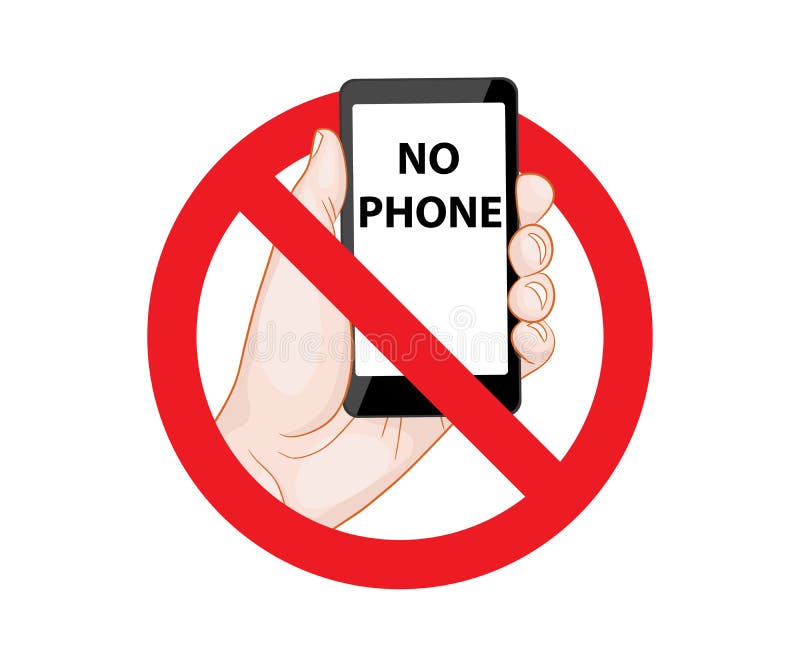 Het Verbieden Ondertekent Geen Telefoon Vector Illustratie ...