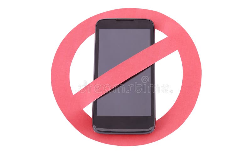 Het Verbod Op Het Gebruik Van De Telefoon Het Knippen Weg Stock ...