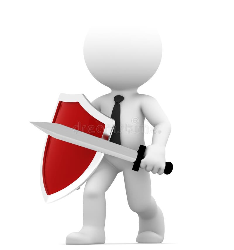 Het Verdedigen. Conceptuele Bedrijfsillustratie Stock Illustratie ...