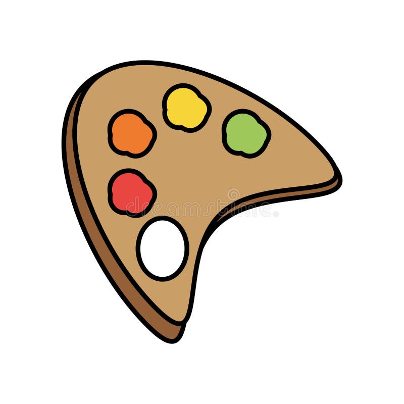 Het art. van het verfpalet vector illustratie. Illustration of voorwerp ...