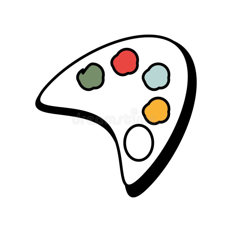 Het art. van het verfpalet vector illustratie. Illustratie bestaande ...