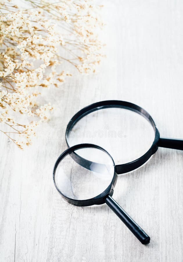 Het Vergrootglas, Onderzoek En Ontdekt Symbool Stock Foto - Image of ...