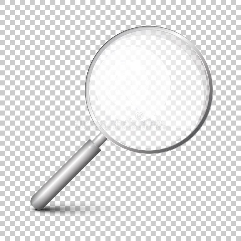 Het Vergrootglas Pictogram Op Transparante Achtergrond Vector ...