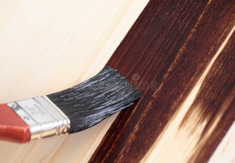 Het Vernissen Van Een Houten Plank Stock Foto - Image of vernis ...