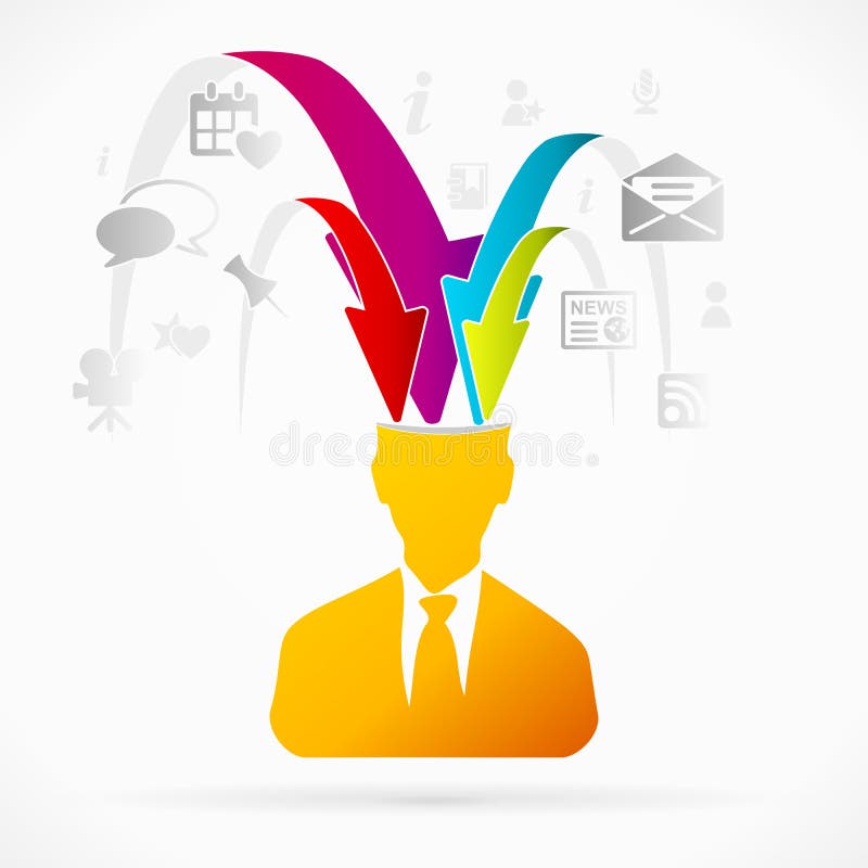 Informatie verzamelen vector illustratie. Illustration of grafisch ...