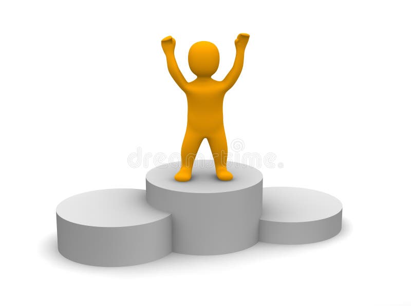 Het Vieren Van De Winnaar Op Podium Stock Illustratie - Illustration of ... Het Vieren Van De Winnaar Op Podium Stock Illustratie - Illustration of ...