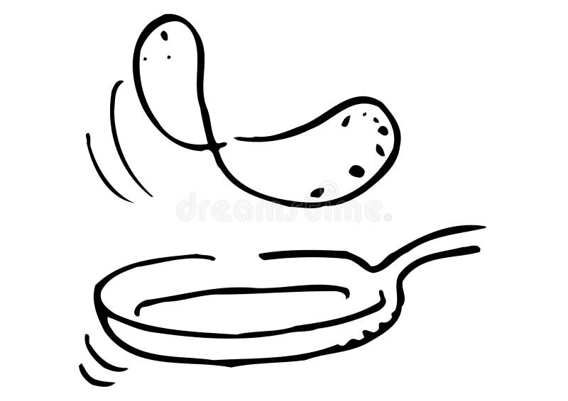 Het Voorbereiden Van Verse Pannekoek Stock Illustratie - Illustration ...