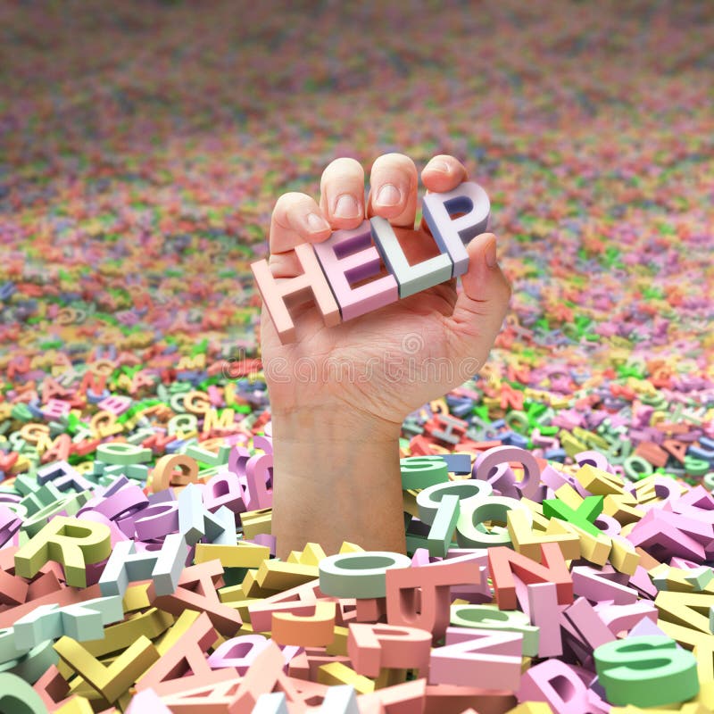 Het vragen om Hulp stock afbeelding. Afbeelding bestaande uit hulp ...