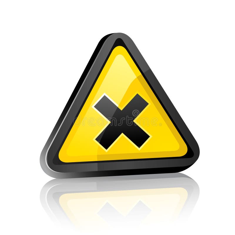 Het Waarschuwingssein Van Het Gevaar Met Irriterend Symbool Stock Foto ...