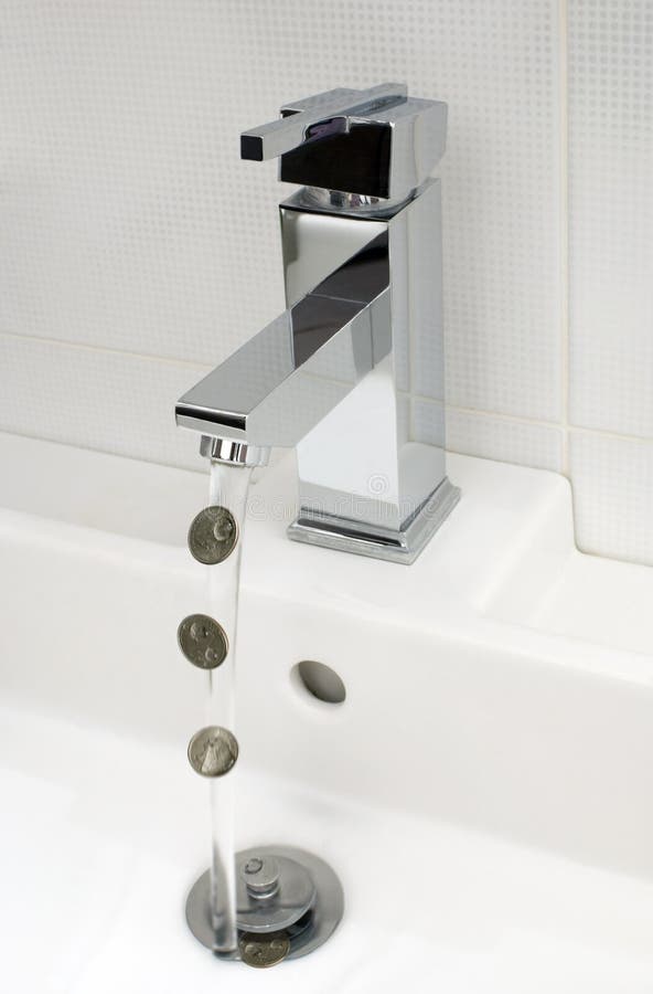 Het Leidingwater En De Bloem Van Het Chroom Stock Afbeelding - Image of ...