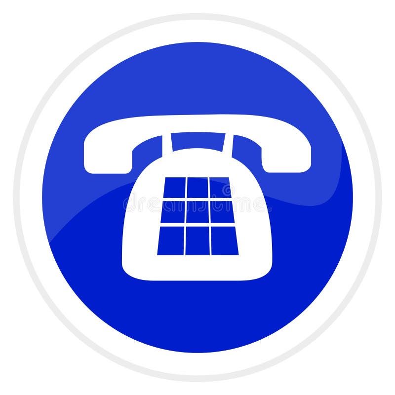 Rood Pictogram Met Symbool Van Telefoon Stock Illustratie ...