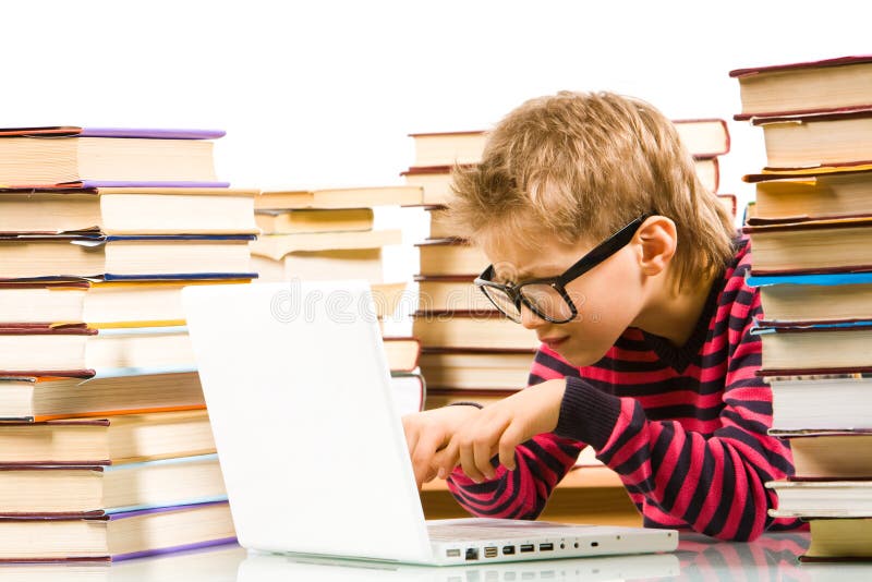 Het werk van de computer stock afbeelding. Image of onderwijs - 8765135