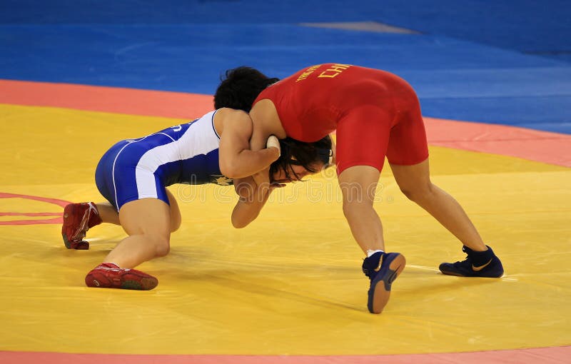 Het Worstelen Van Vrouwen De Concurrentie Redactionele Stock Afbeelding ...