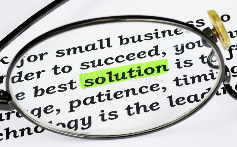 Het zoeken van Oplossing stock afbeelding. Image of begrip - 28448603